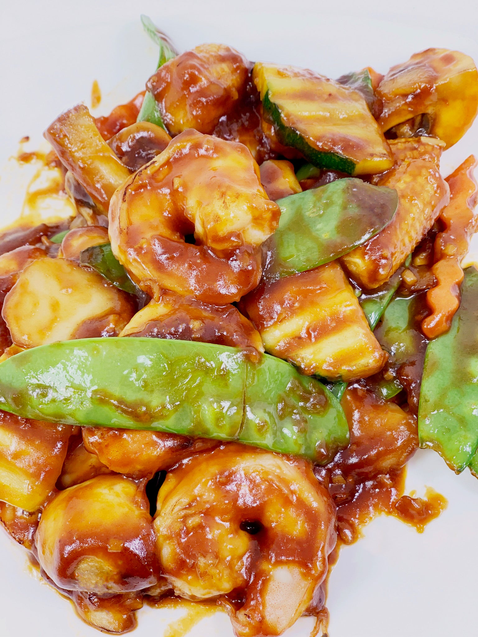 D-16 Pea Pod Shrimp | Mandarin Pine Restaurant